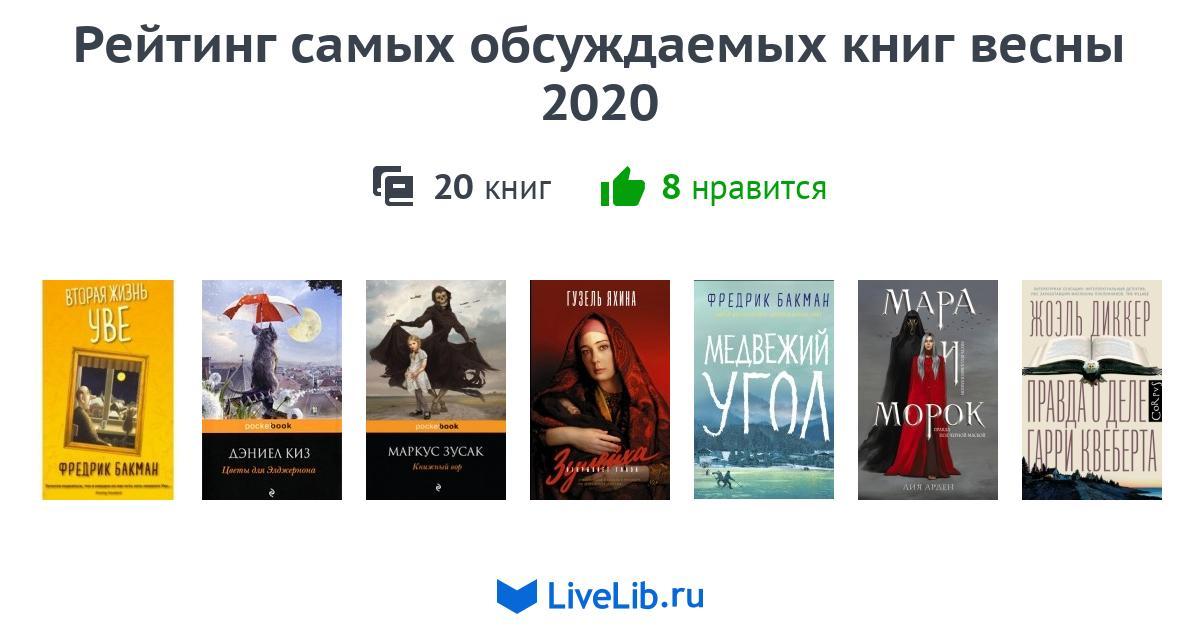 Рейтинг самых обсуждаемых книг весны 2020 — 20 книг