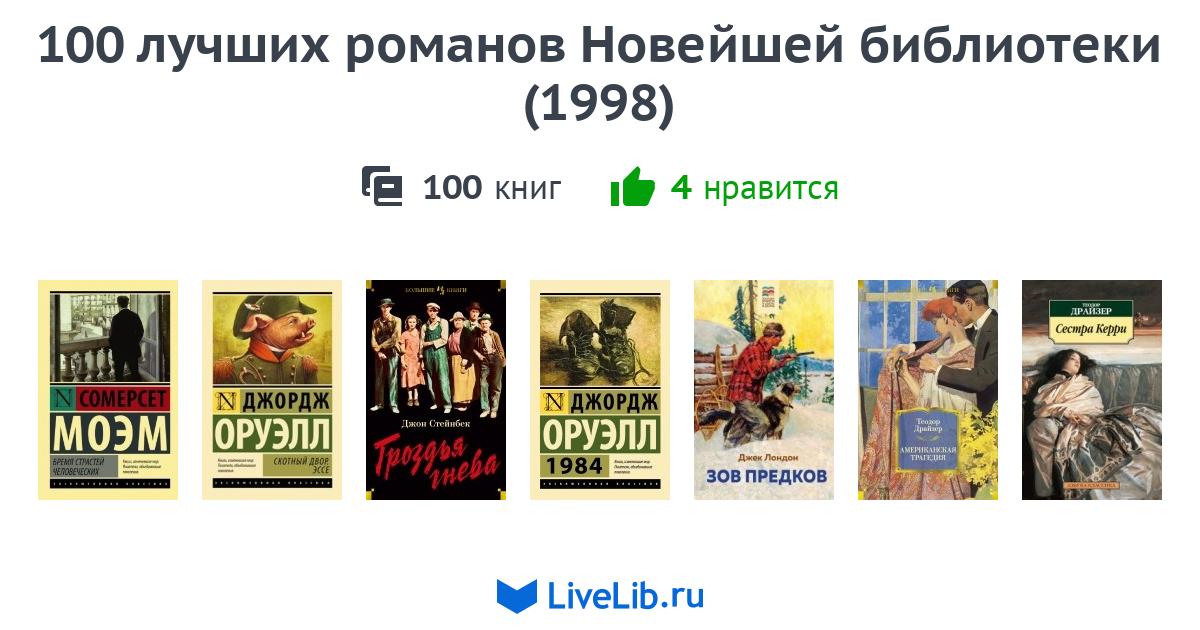 100 лучших романов Новейшей библиотеки (1998) — 100 книг