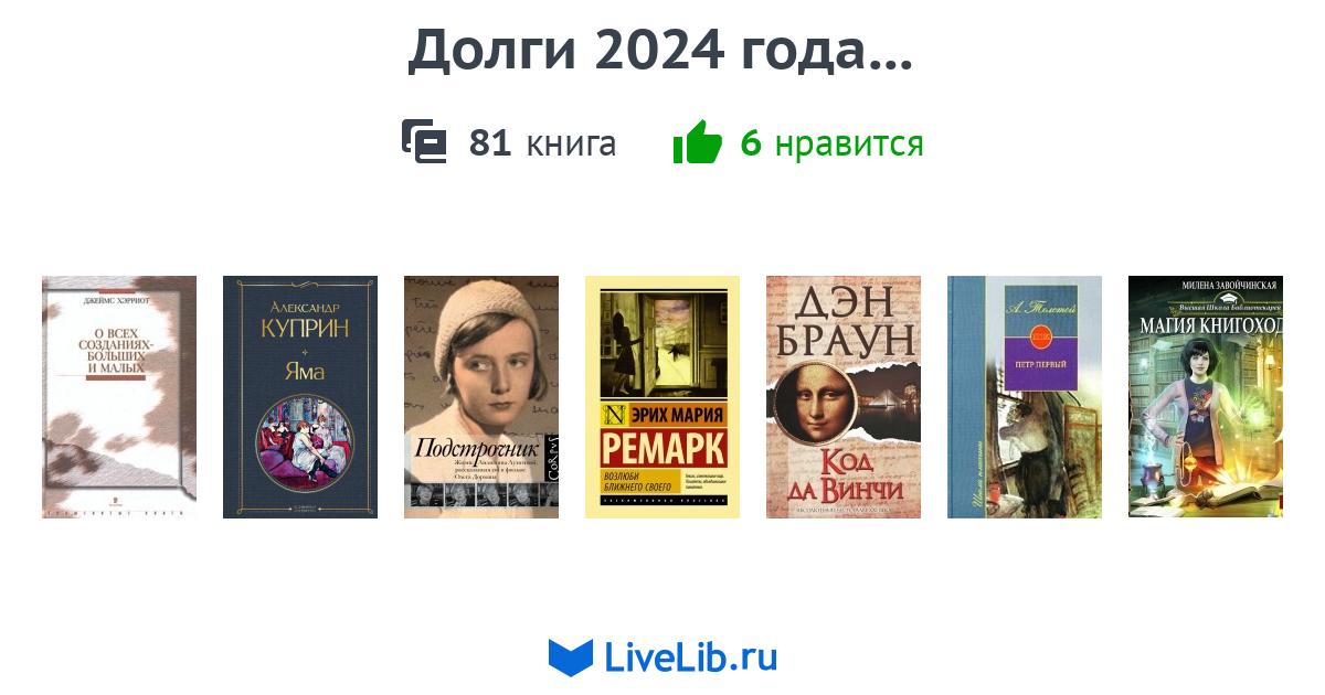 Долги 2024 года... — 81 книга | Читать лучшие подборки на Livelib