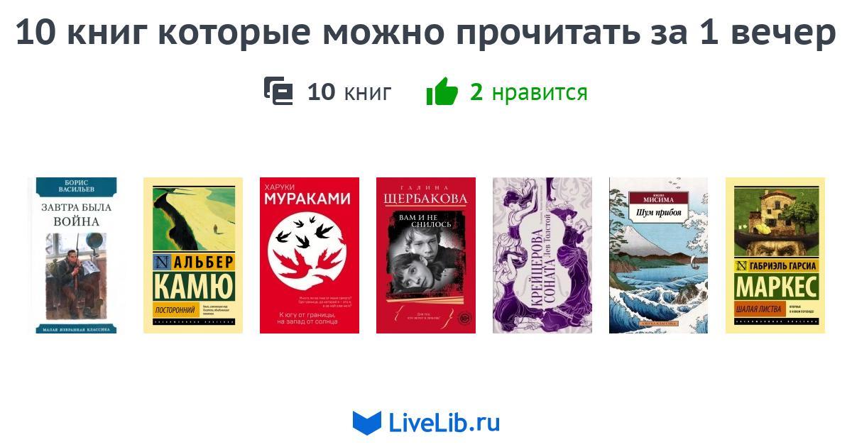 10 книг которые можно прочитать за 1 вечер — 10 книг | Читать лучшие подборки на Livelib