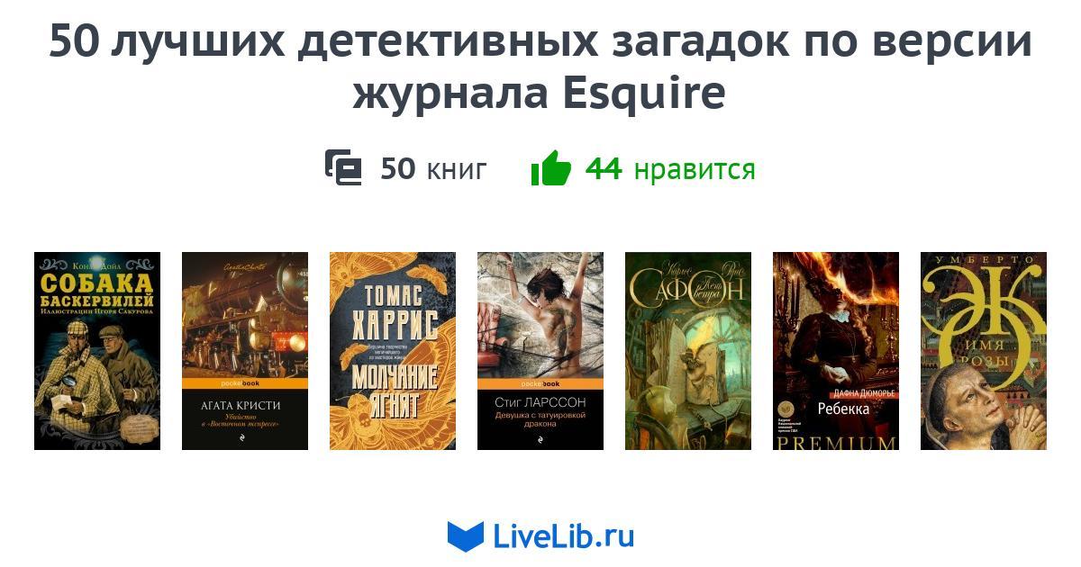 50 лучших детективных загадок по версии журнала Esquire — 50 книг | Читать лучшие подборки на ...