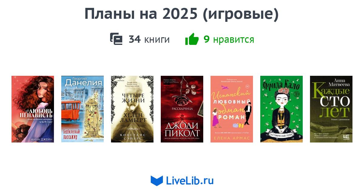 Планы на 2025 (игровые) — 44 книги | Читать лучшие подборки на Livelib