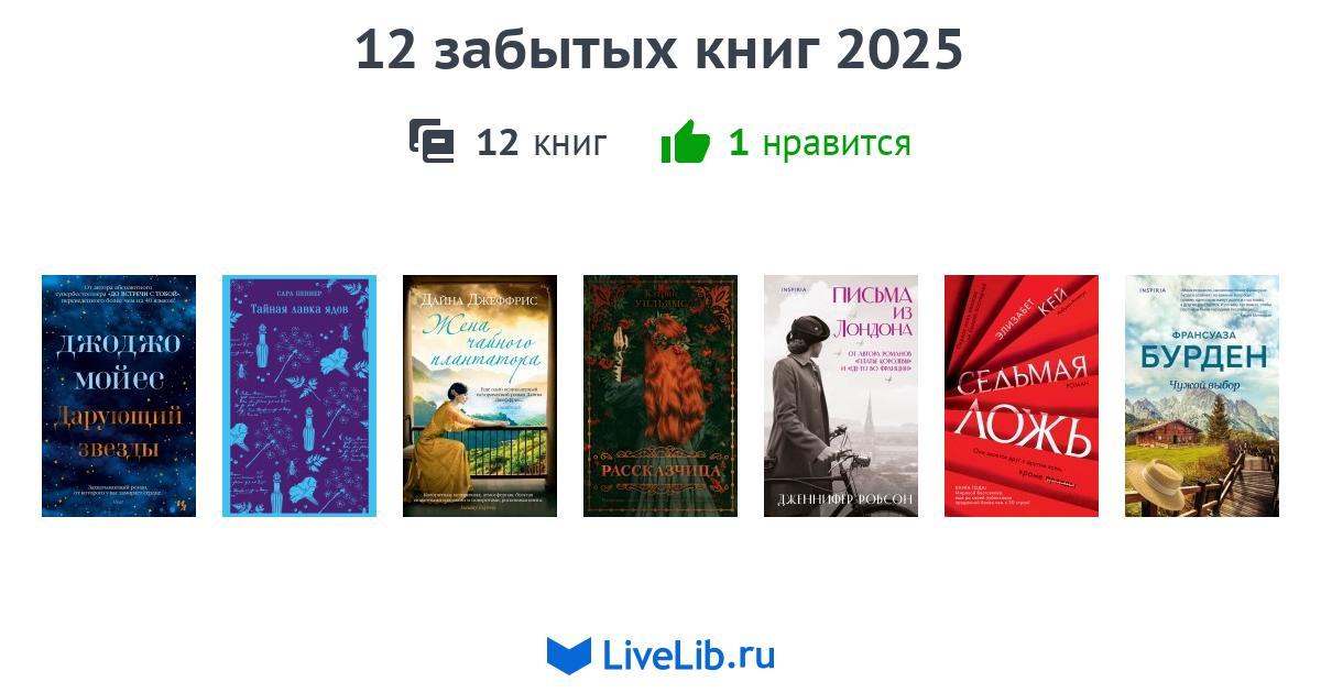 12 забытых книг 2025 — 12 книг | Читать лучшие подборки на Livelib
