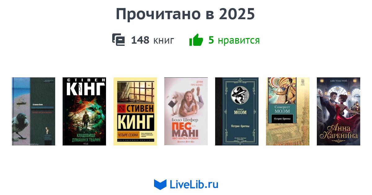 Прочитано в 2025 — 86 книг | Читать лучшие подборки на Livelib