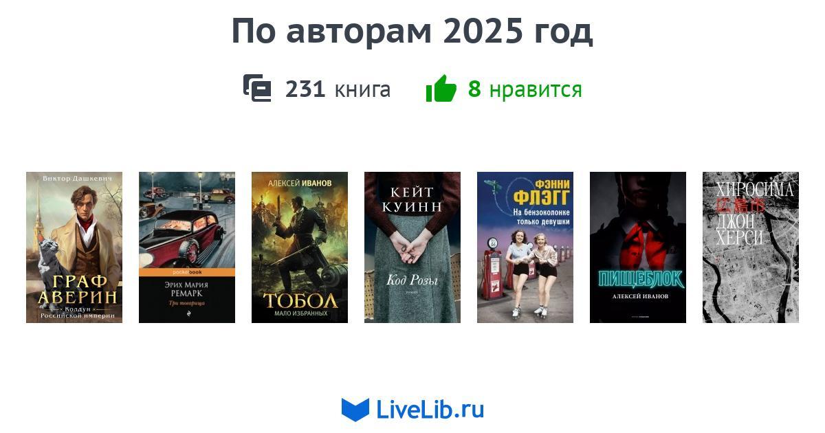 По авторам 2025 год — 54 книги | Читать лучшие подборки на Livelib