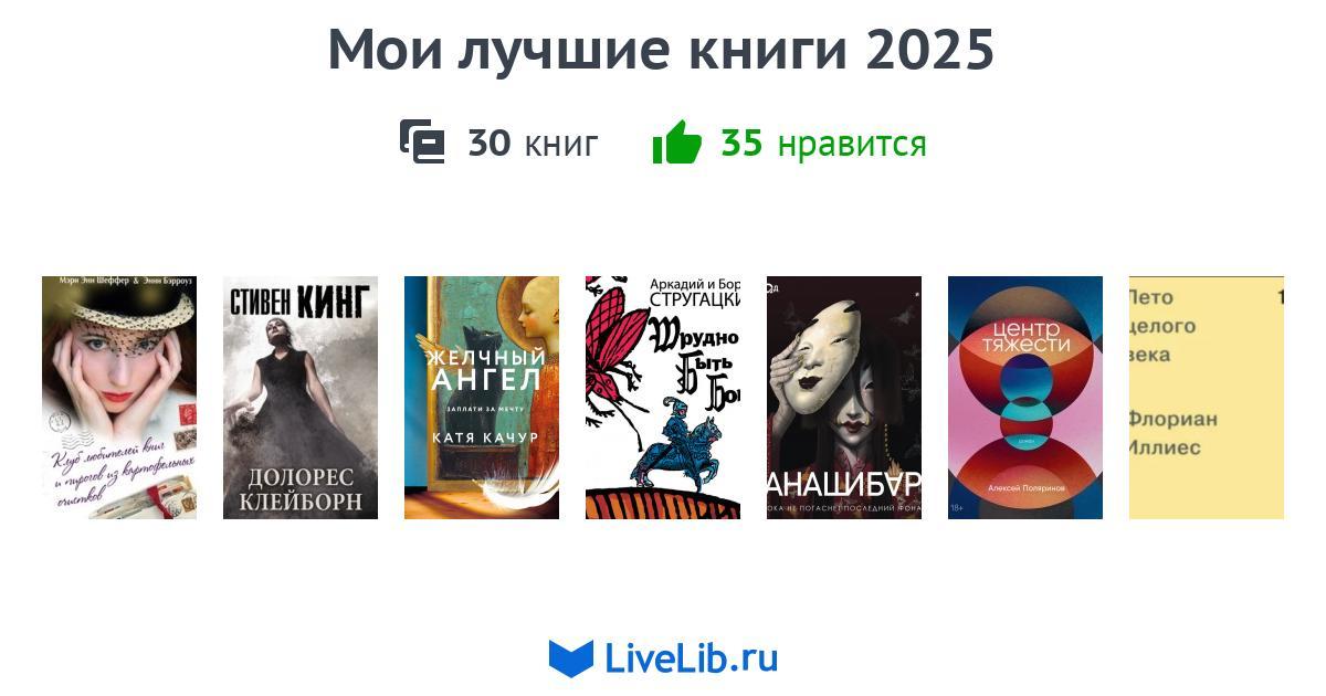 Мои лучшие книги 2025 — 15 книг | Читать лучшие подборки на Livelib